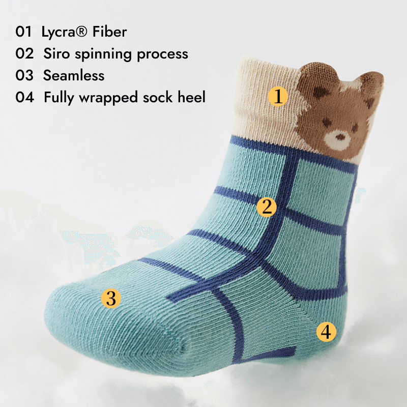 Beibi - Baby Socks: 6 Pack in Plane and Bear – HeyKids Australia