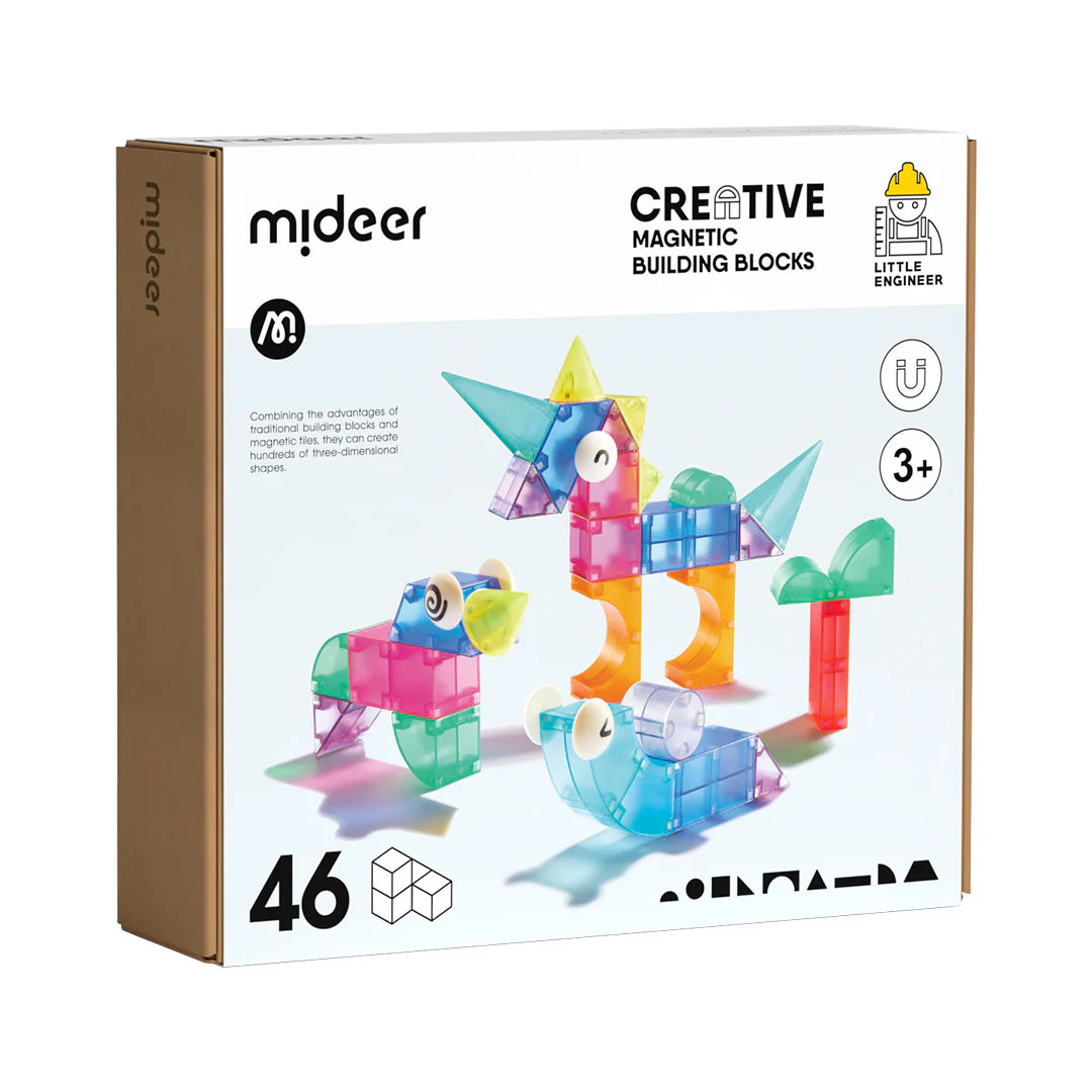 Mideer - Creative Magnetic Building Blocks 46P – HeyKids Australia
