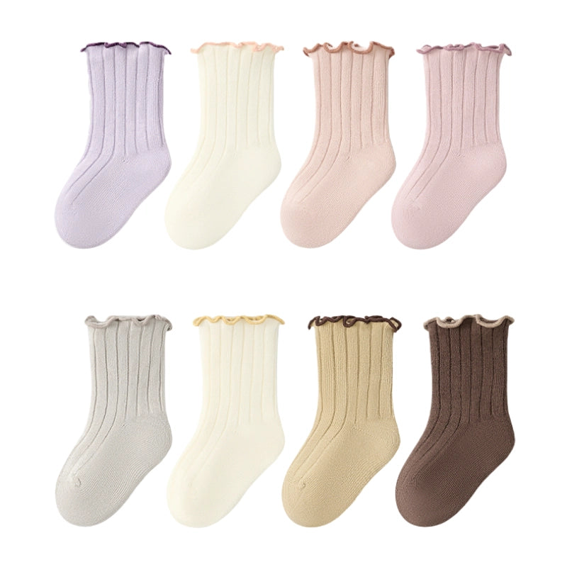 4 Pack Ruffle Ribbed Socks – HeyKids Australia